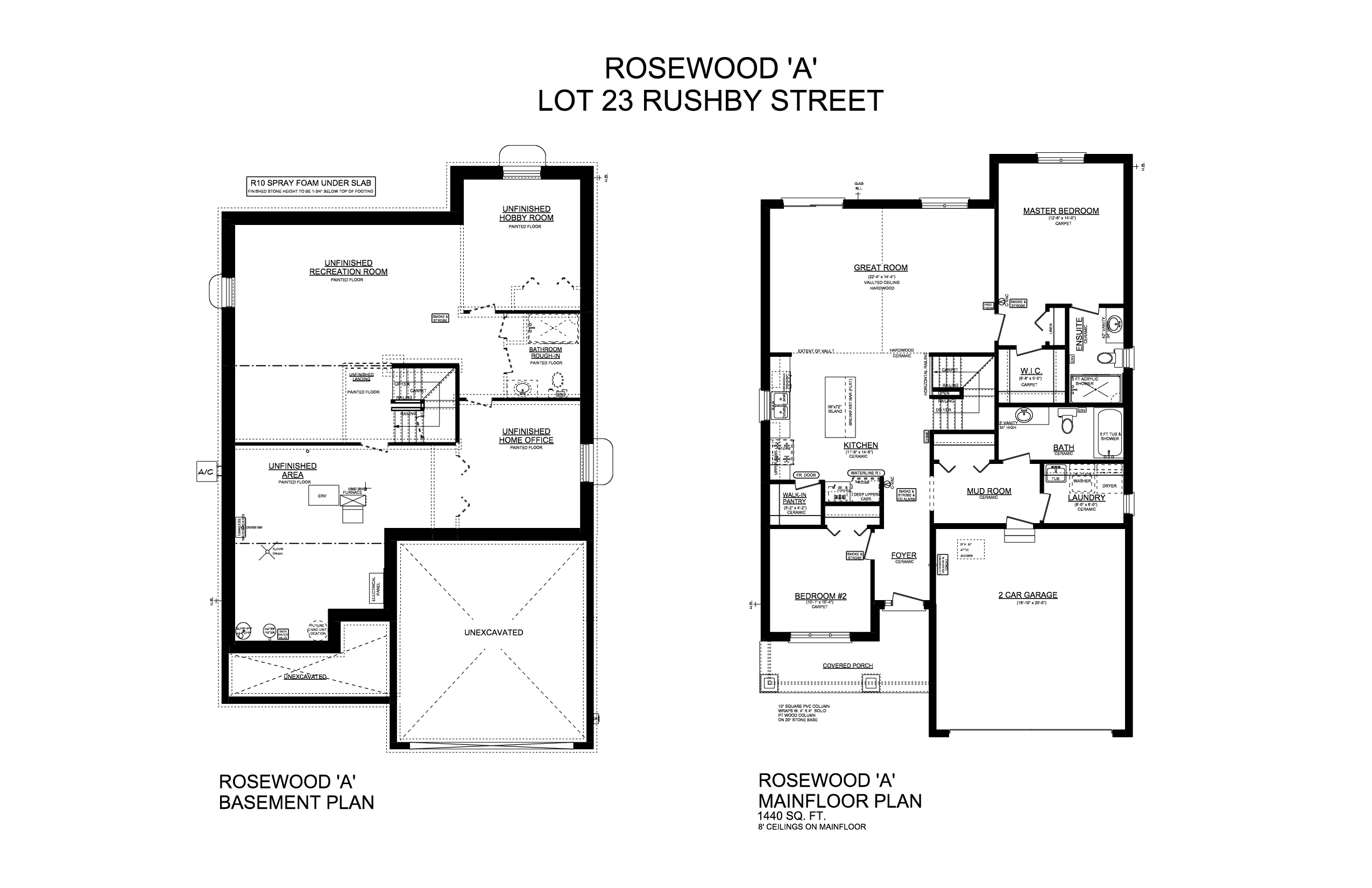 Doug Tarry Homes » Lot #23 Rosewood ‘A’ Floor Plans for Publisher May ...