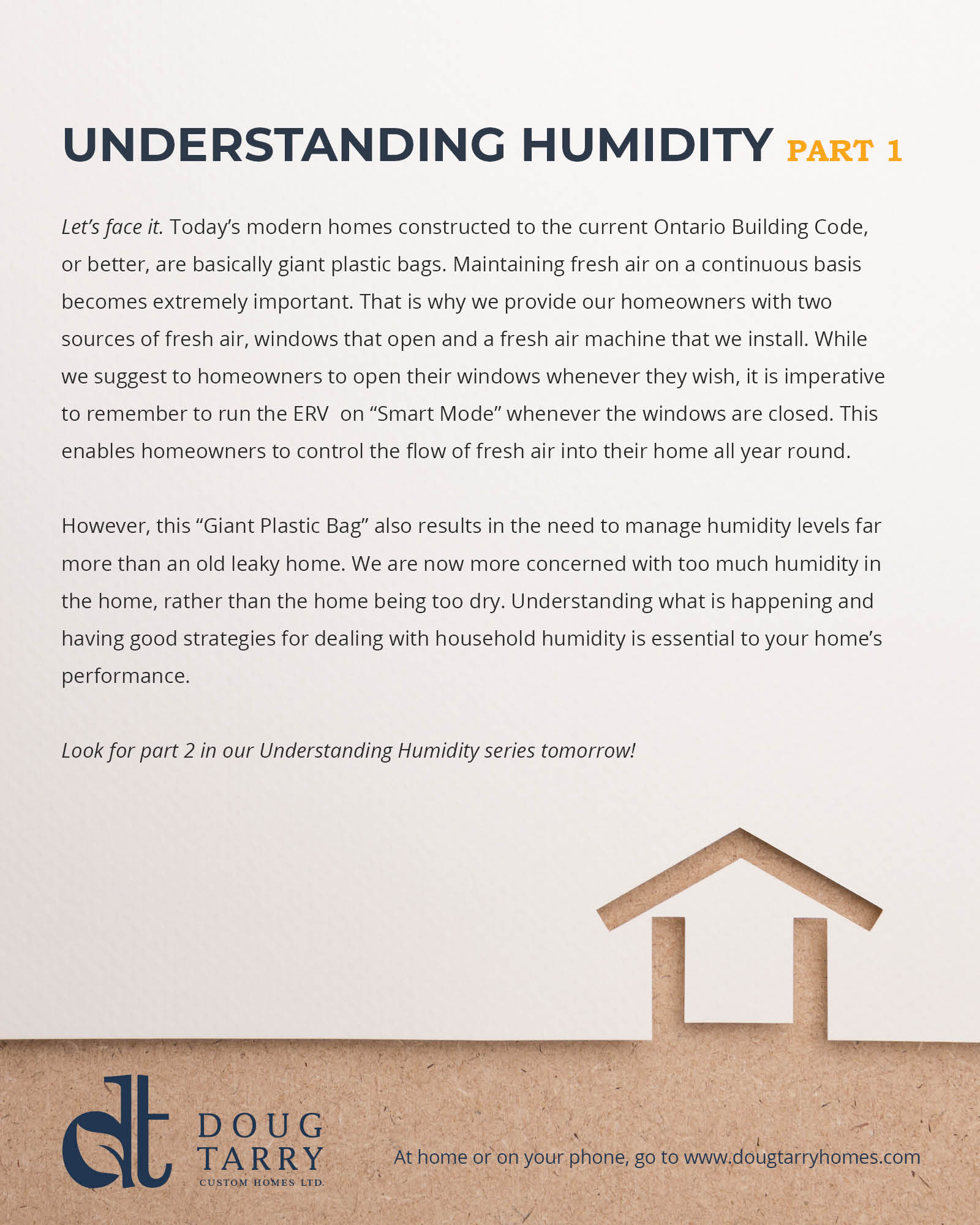Doug Tarry Homes » Understanding Humidity – Part 1