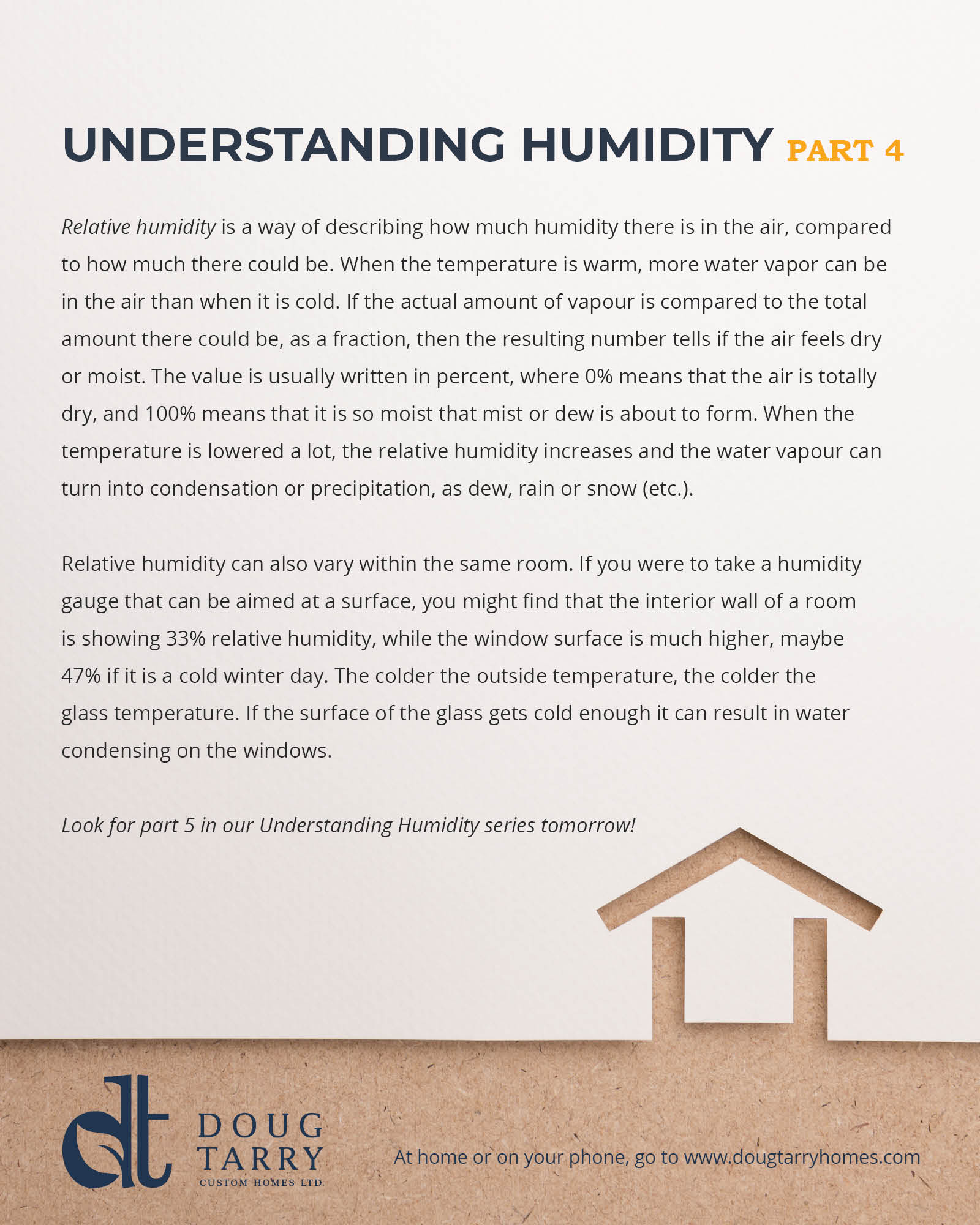 Doug Tarry Homes » Understanding Humidity – part 4