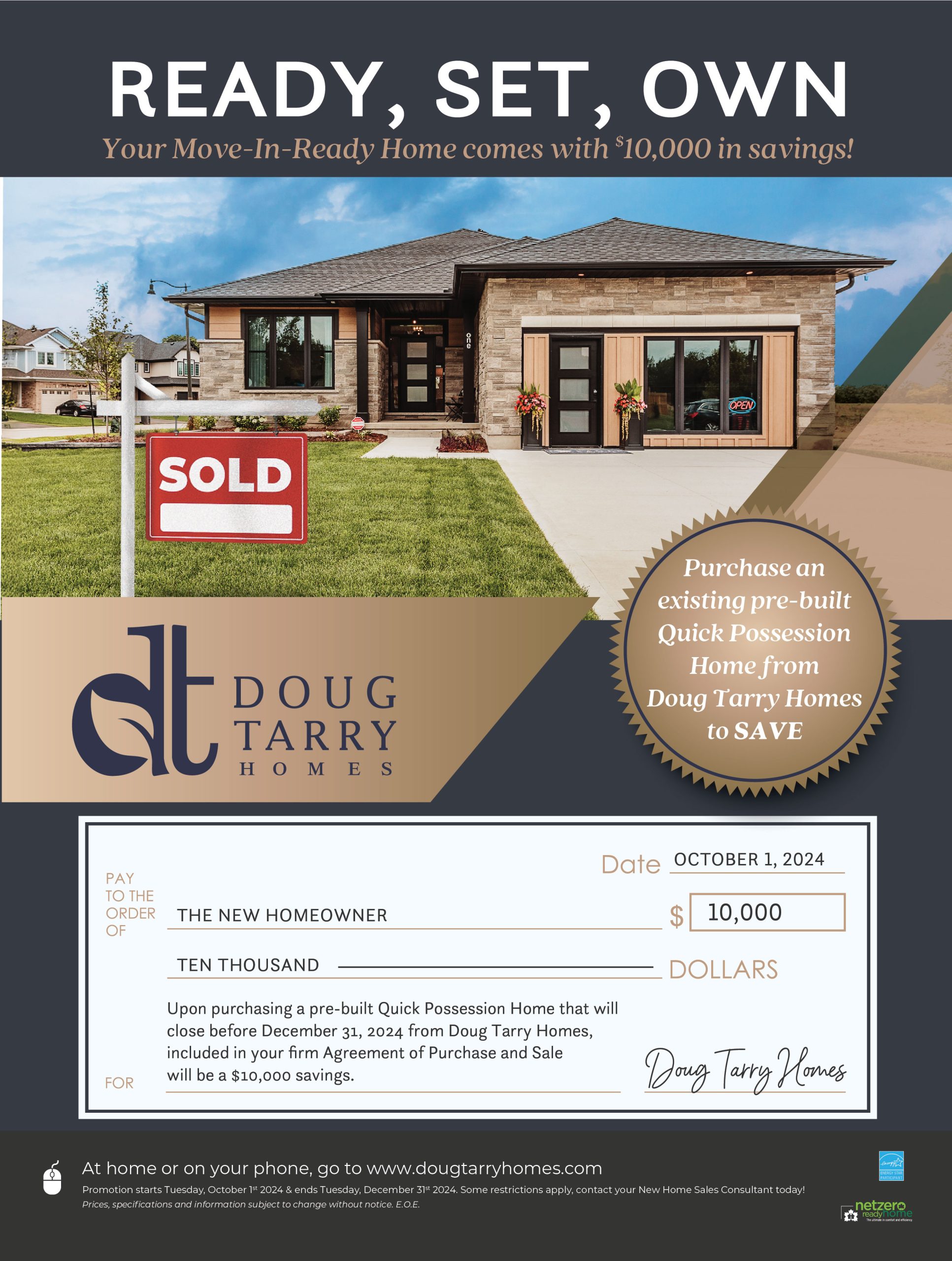 Doug Tarry Homes » New Home Models